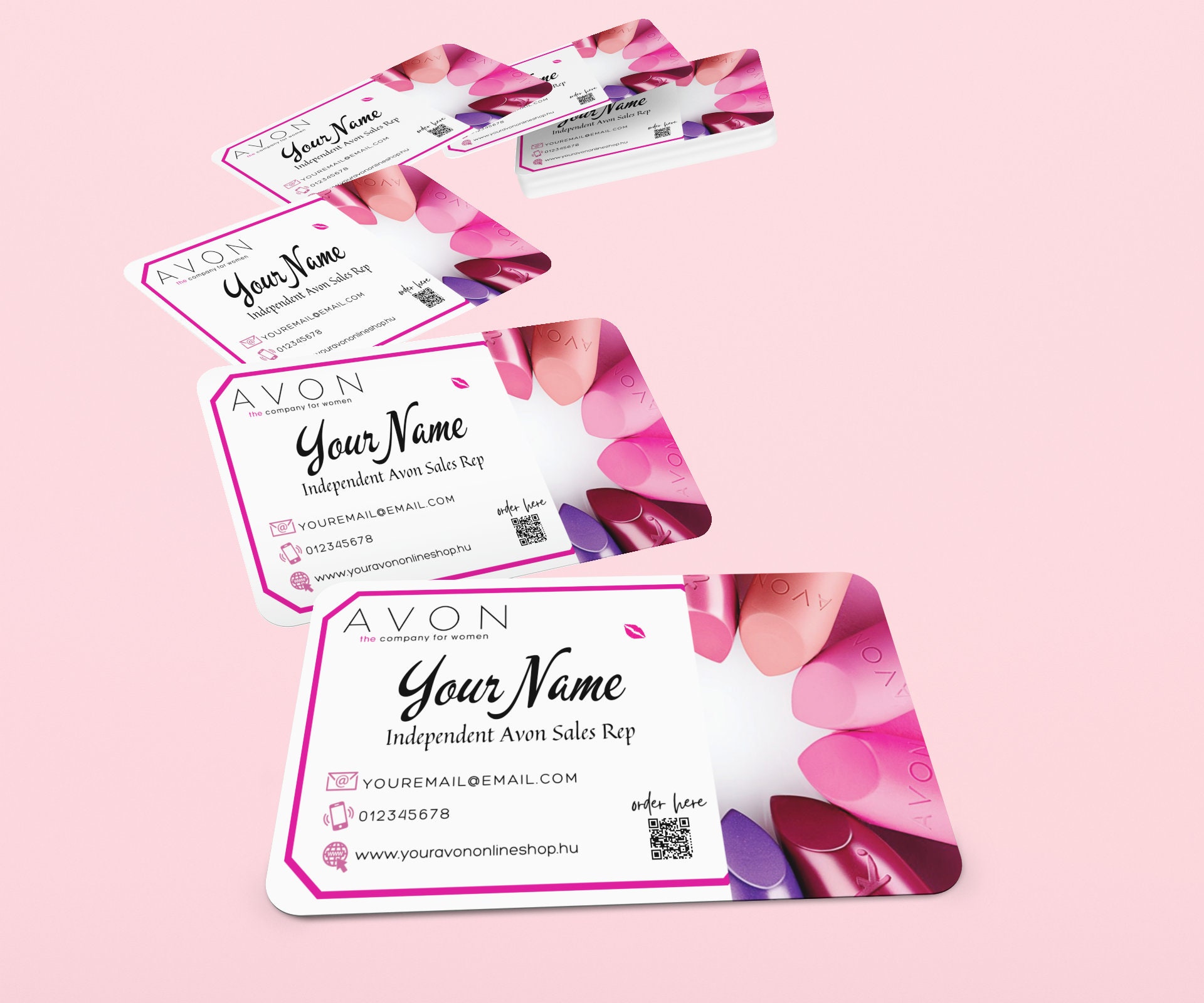 AVON Business Cards, Personalized Avon Business Card, Printable Avon ...