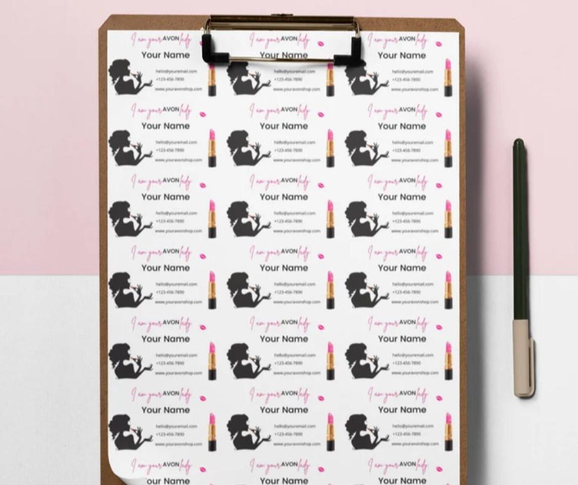 Personalized AVON Brochure Sticker, Printable Catalog & Brochure Labels ...