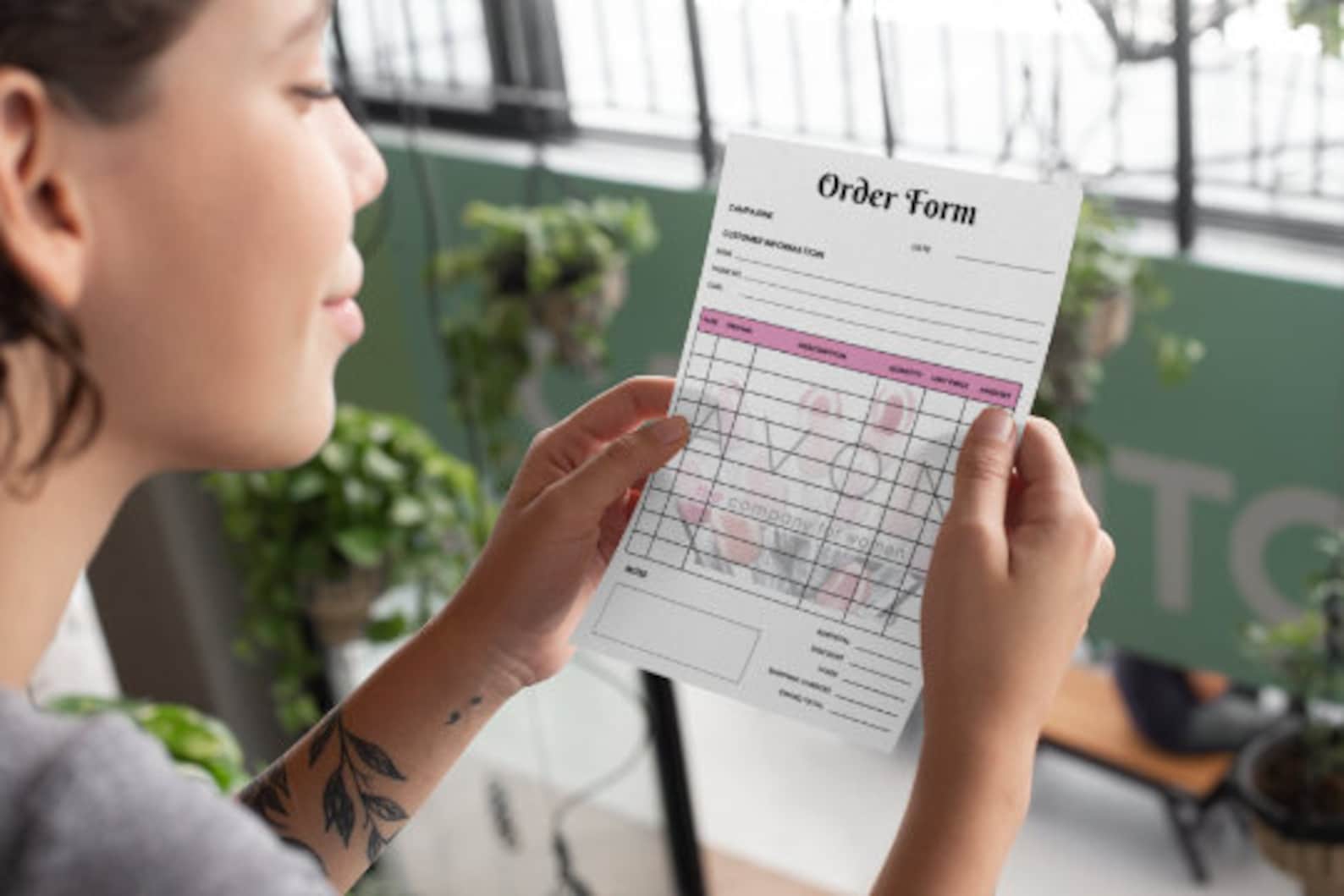 AVON Pink Order Form + Order Tracker Template , AVON Printable Order ...