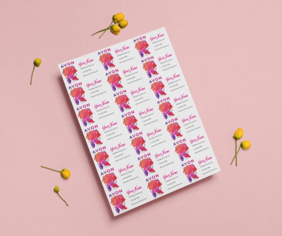 Personalized AVON Brochure Sticker, Printable Catalog & Brochure Labels ...