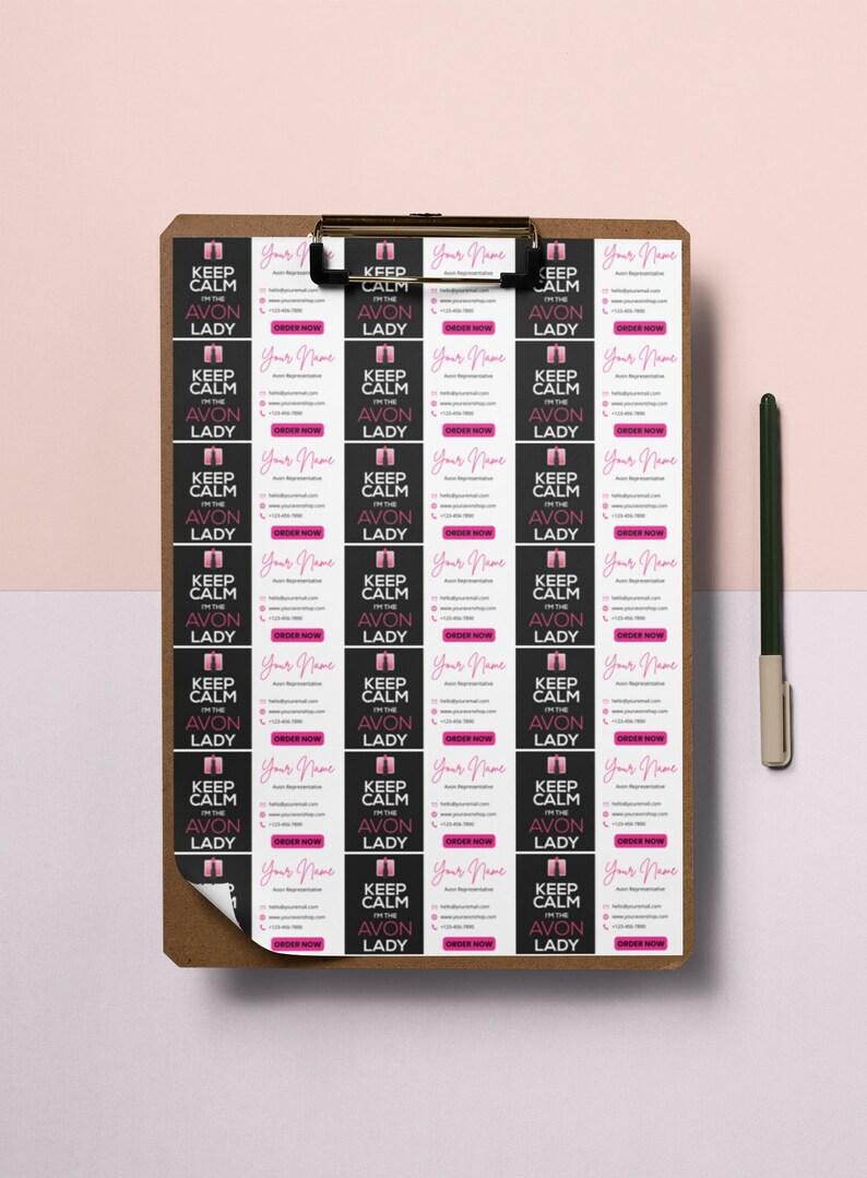 Personalized AVON Brochure Sticker, Printable Catalog & Brochure Labels ...