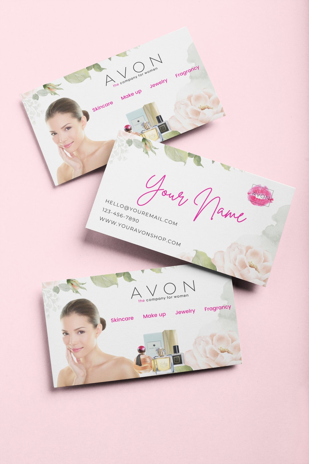 AVON Business Cards, Personalized Avon Business Card, Printable Avon ...