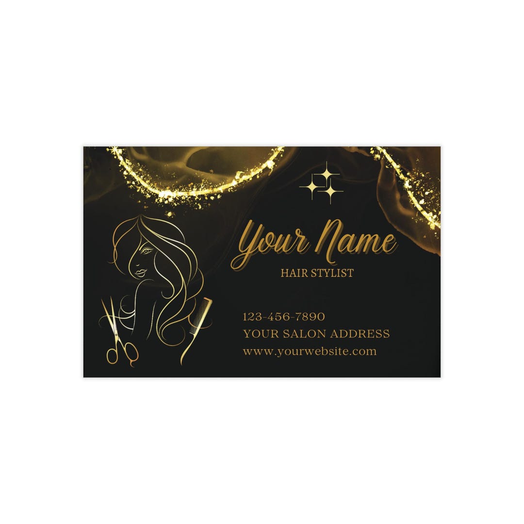 Printed Business Cards 100 Pcs for Hairdressers, Personalized Hair ...