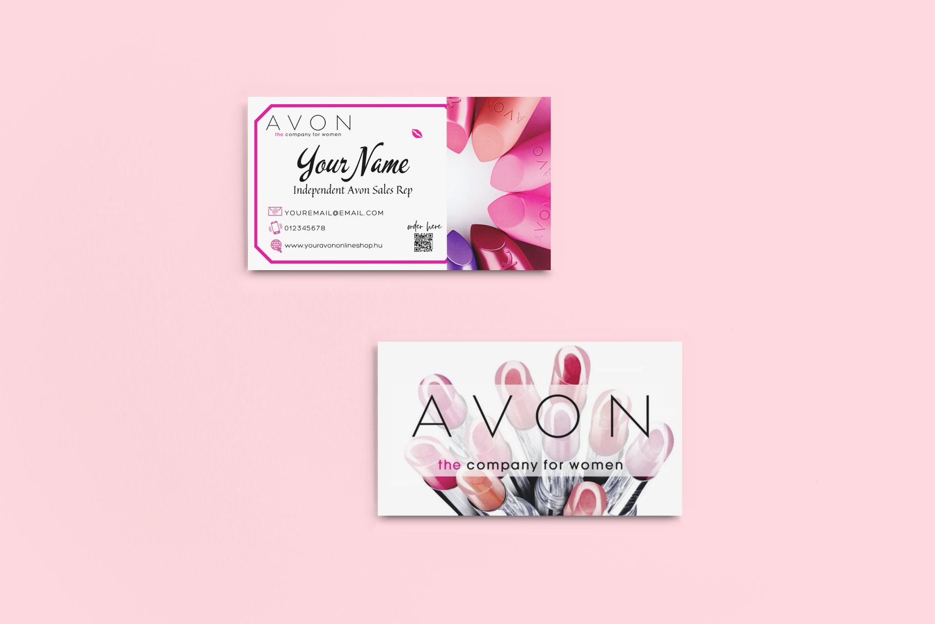 AVON Business Cards, Personalized Avon Business Card, Printable Avon ...