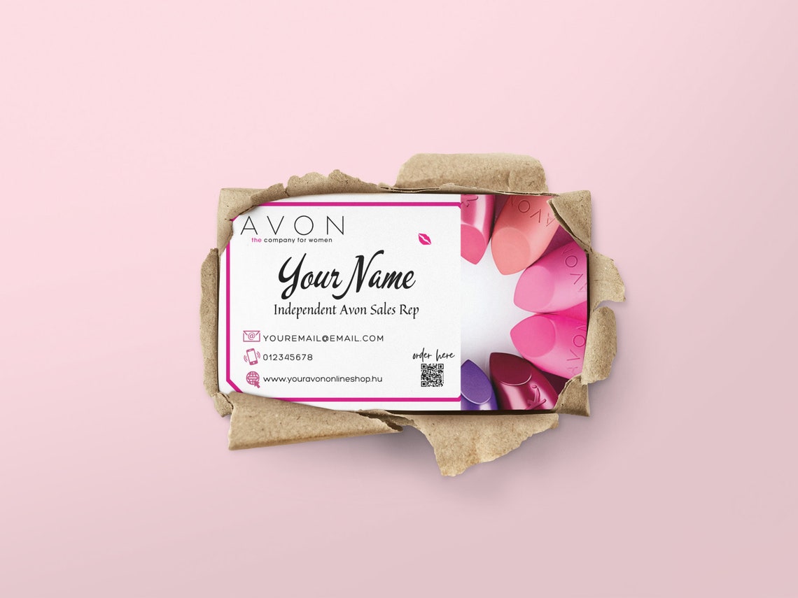 AVON Business Cards, Personalized Avon Business Card, Printable Avon ...