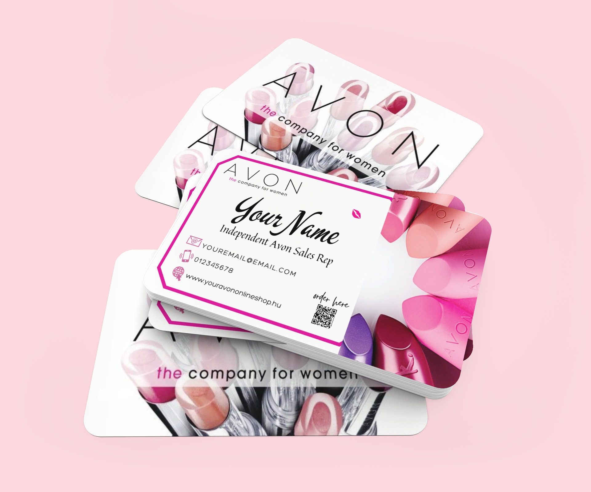 AVON Business Cards, Personalized Avon Business Card, Printable Avon ...