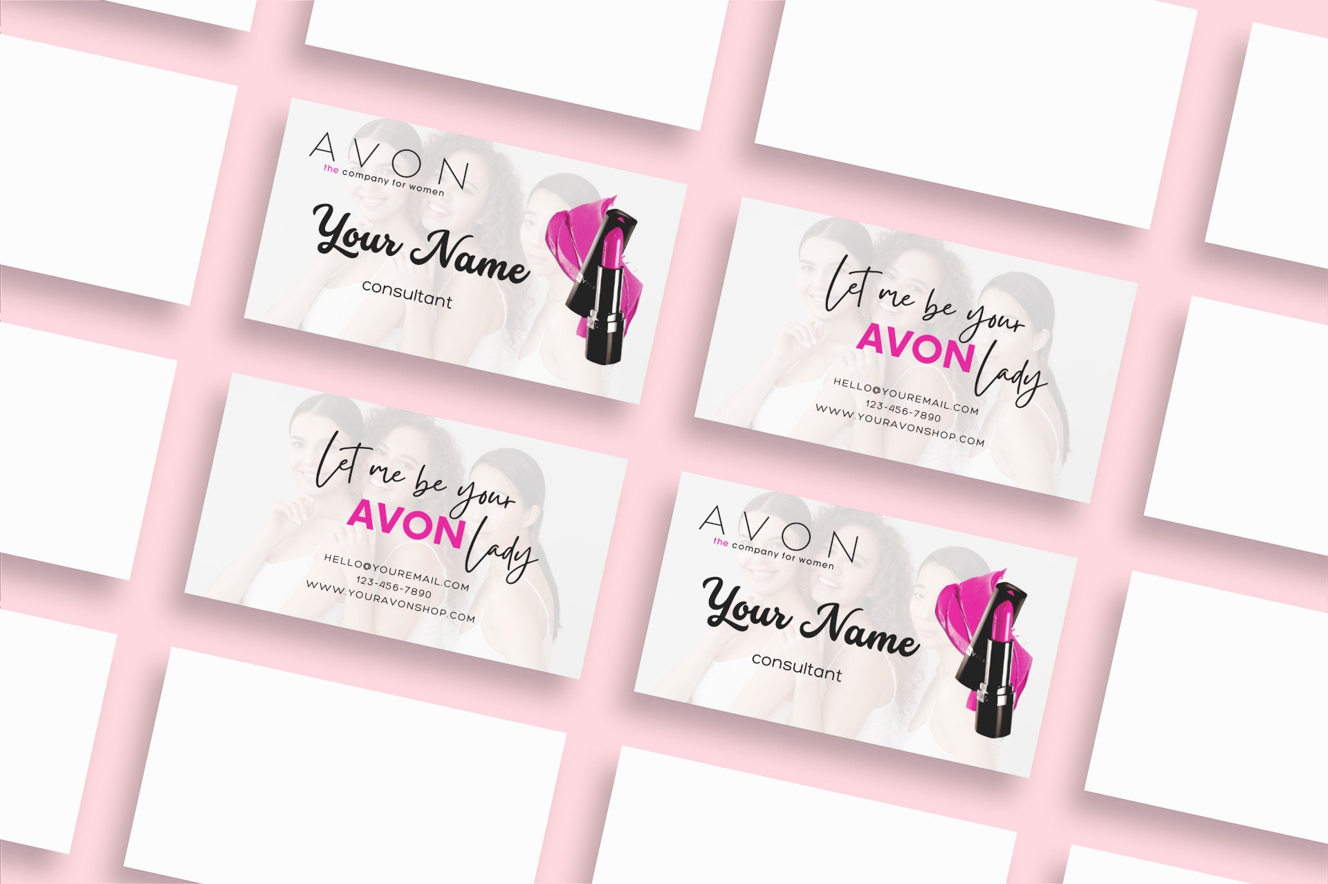 AVON Business Cards, Personalized Avon Business Card, Printable Avon ...