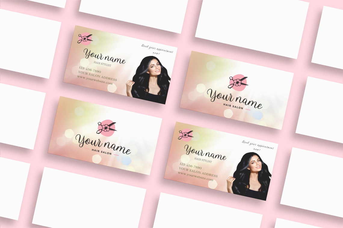 Hairdresser Business Cards, Personalized Hair Stylist Business Card ...