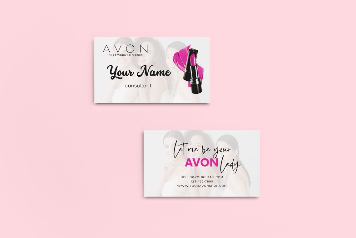 AVON Business Cards, Personalized Avon Business Card, Printable Avon ...