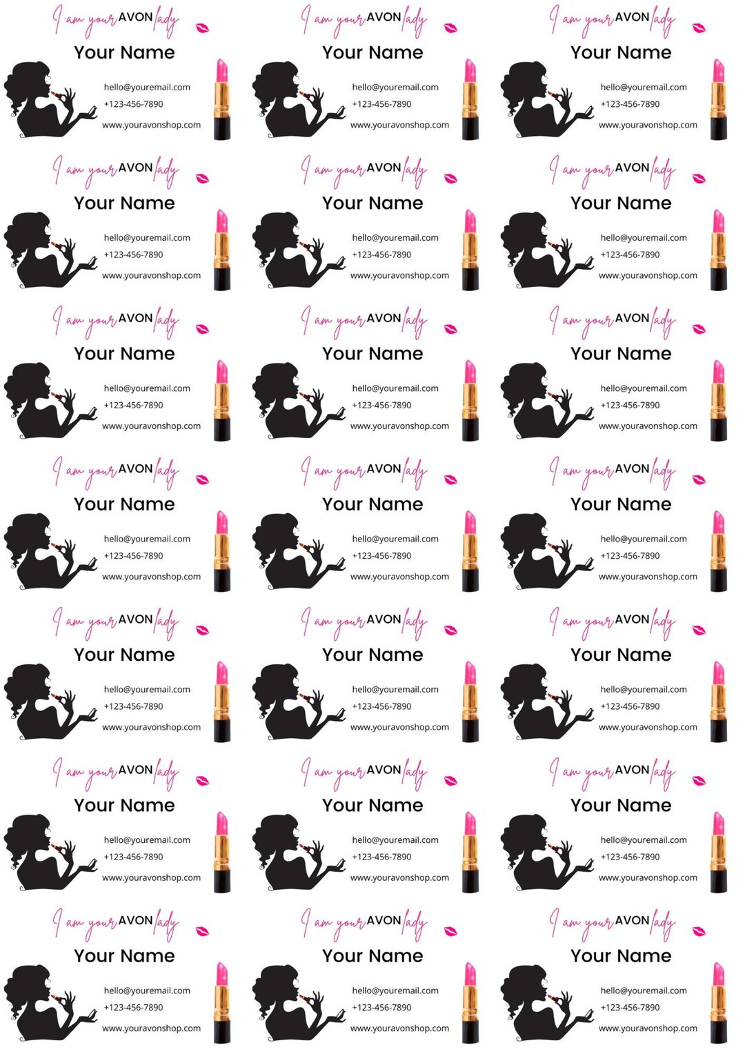 Personalized AVON Brochure Sticker, Printable Catalog & Brochure Labels ...