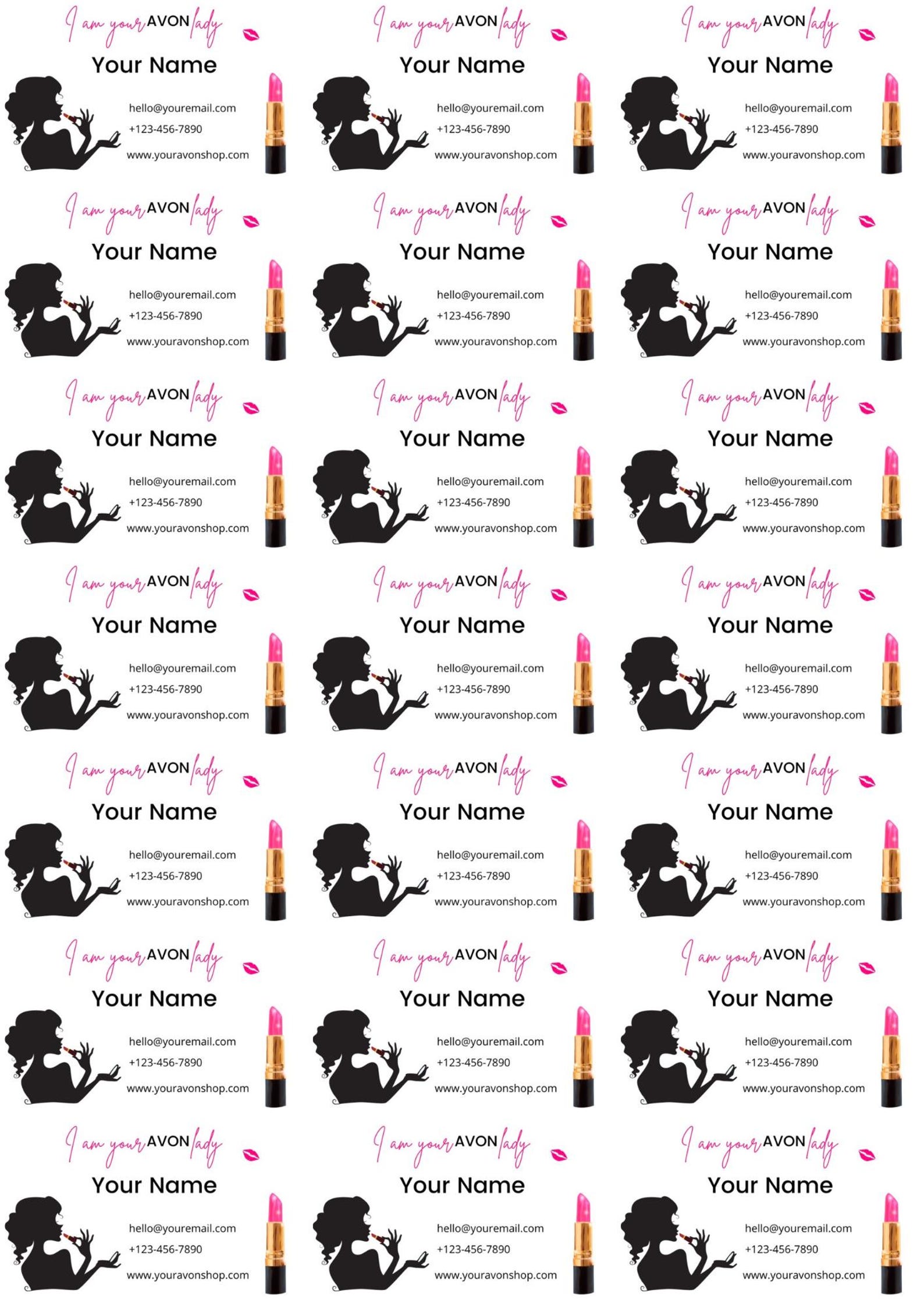 Personalized AVON Brochure Sticker, Printable Catalog & Brochure Labels ...