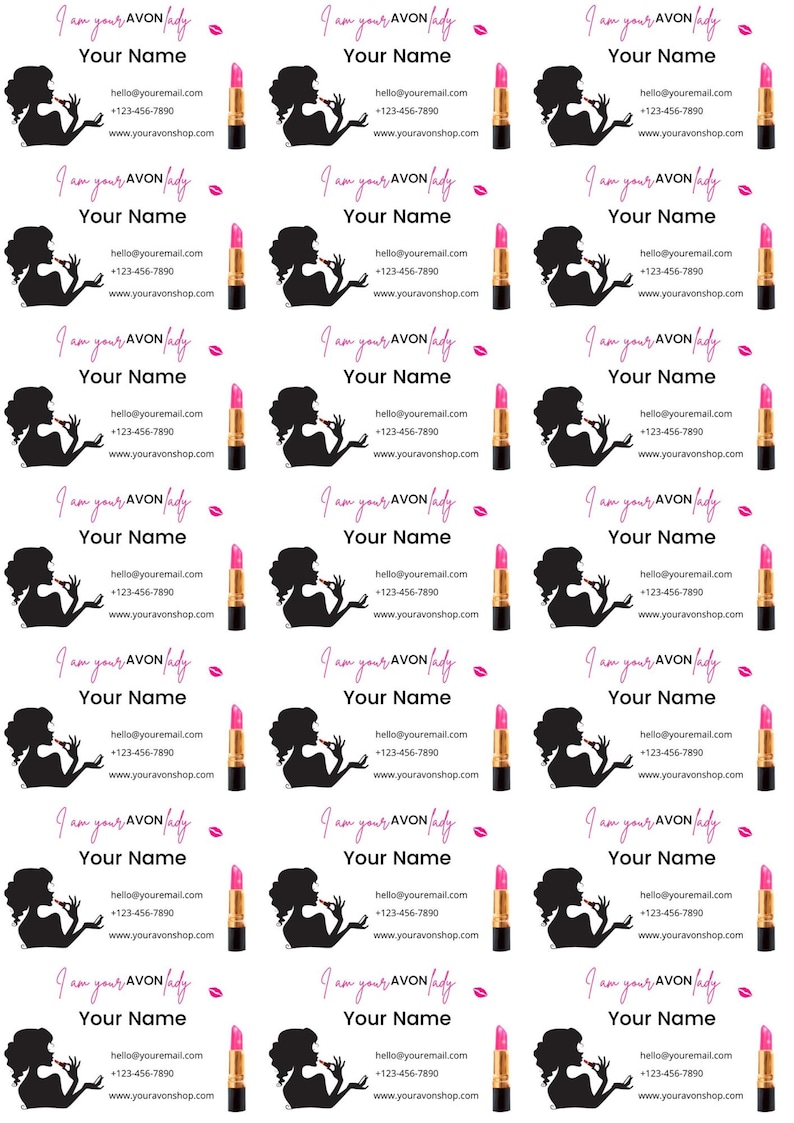 Personalized AVON Brochure Sticker, Printable Catalog & Brochure Labels ...