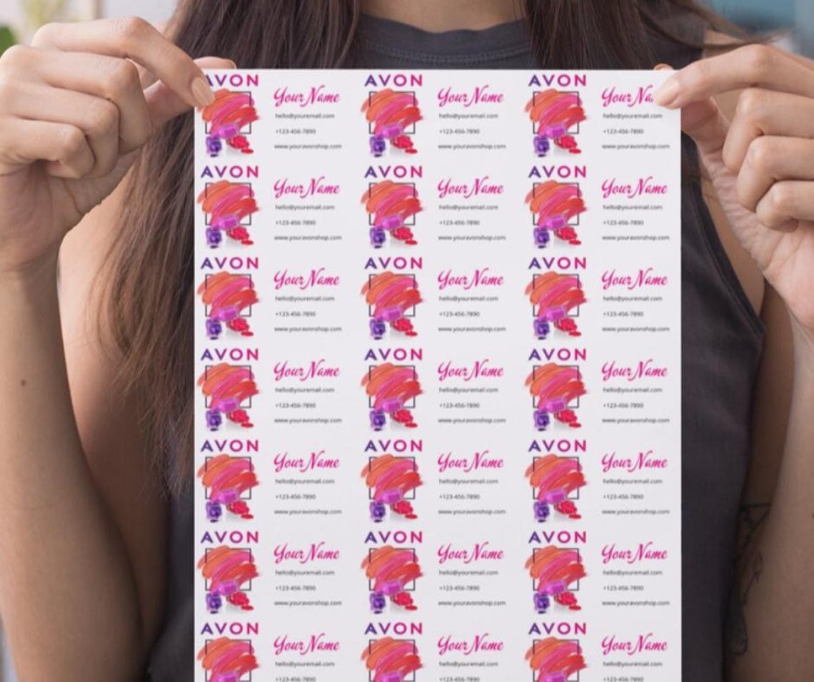 Personalized AVON Brochure Sticker, Printable Catalog & Brochure Labels ...