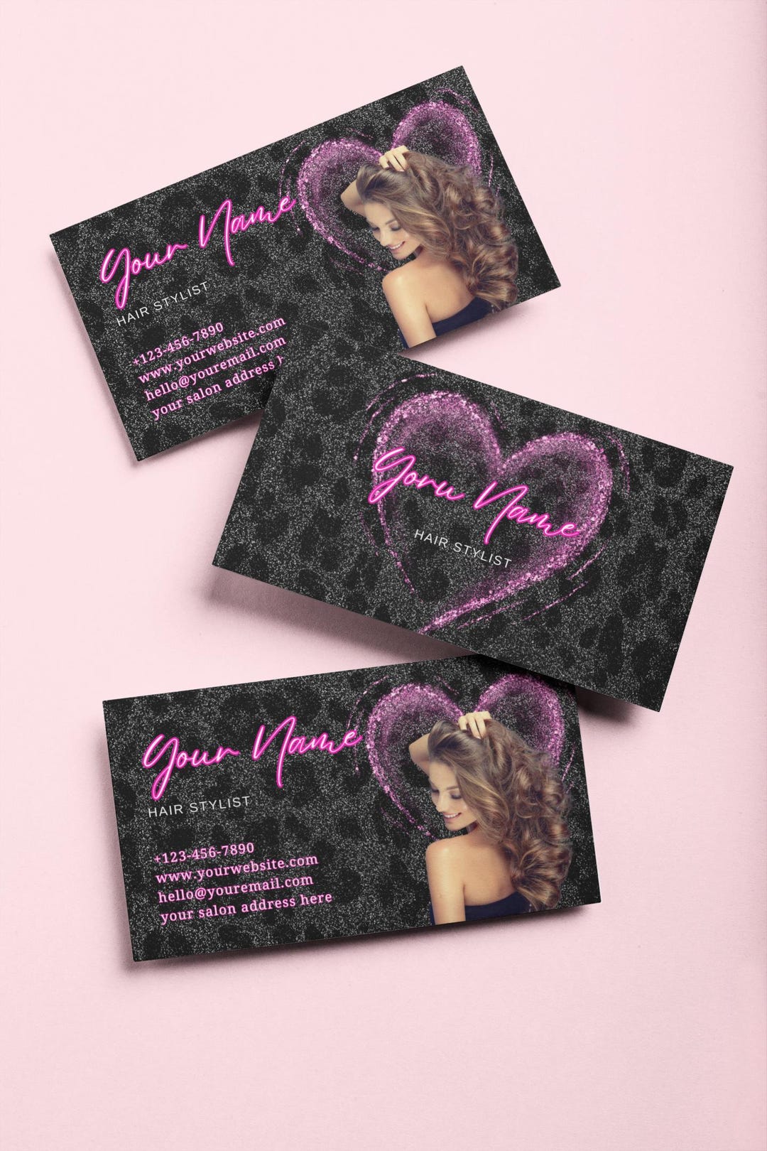 Printed Business Cards 100 Pcs for Hairdressers, Personalized Hair ...