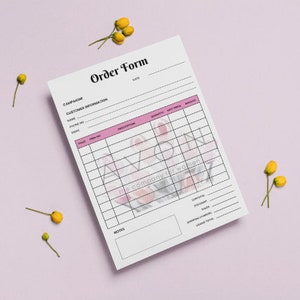 AVON Pink Order Form + Order Tracker Template , AVON Printable Order ...