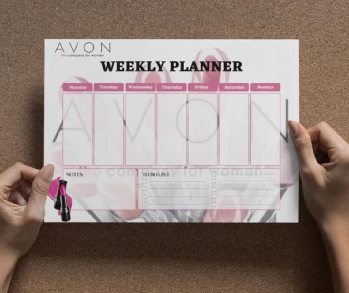 AVON Weekly Planner Printable to Do List, Desk Weekly Planner, Weekly ...
