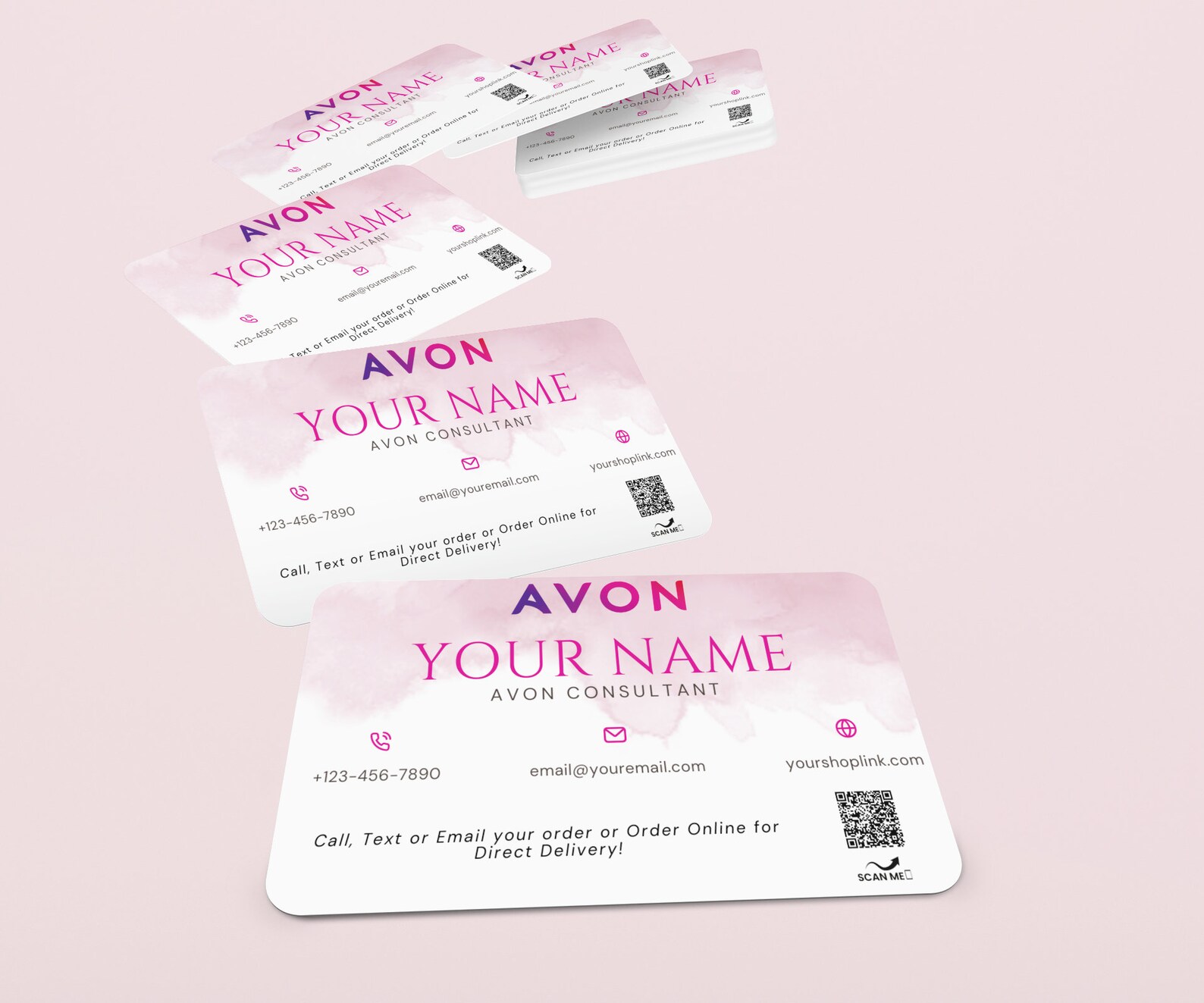 AVON Business Cards, Personalized Avon Business Card, Printable Avon ...