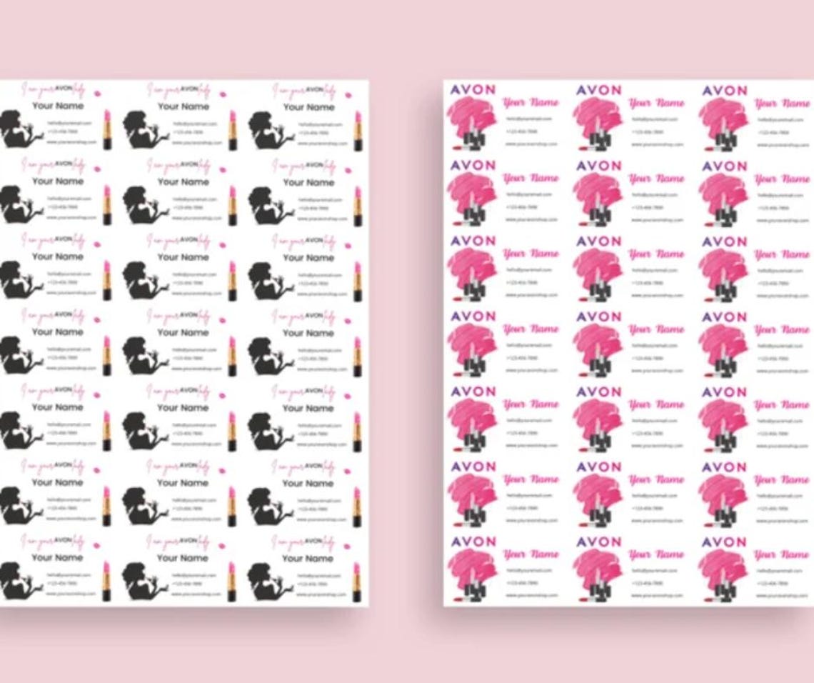 Personalized AVON Brochure Sticker, Printable Catalog & Brochure Labels ...