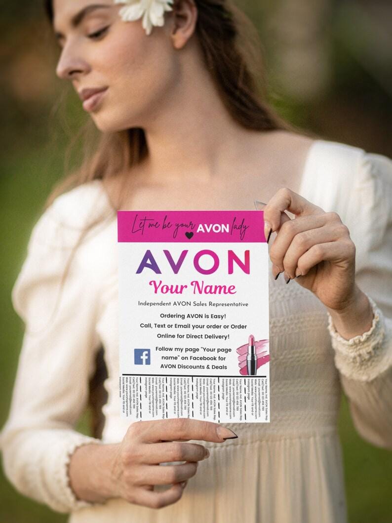 Personalized AVON Tear off Flyer A4, Promotional Flyer for Avon ...