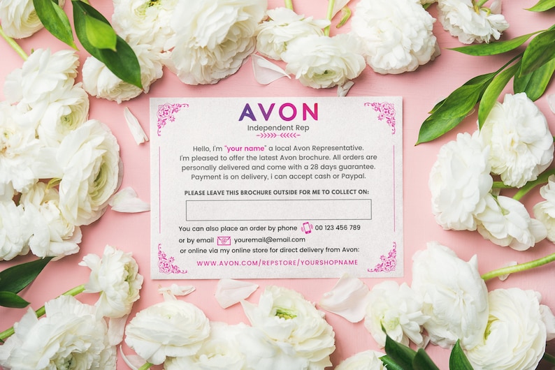 Custom AVON Catalog Accompanying Sheet Size A5, Collect Brochure and ...