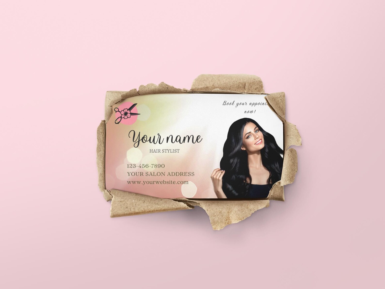 Printed Business Cards 100 Pcs for Hairdressers, Personalized Hair ...