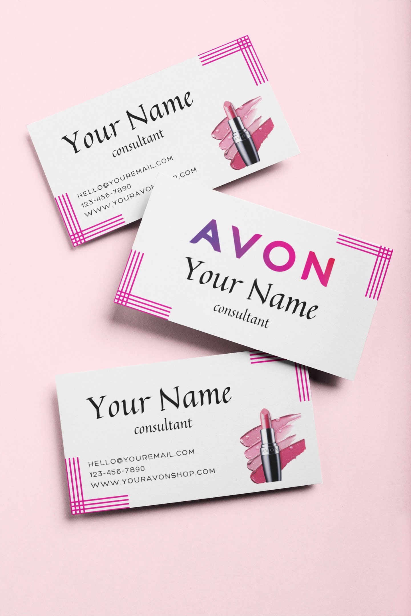 AVON Business Cards, Personalized Avon Business Card, Printable Avon ...