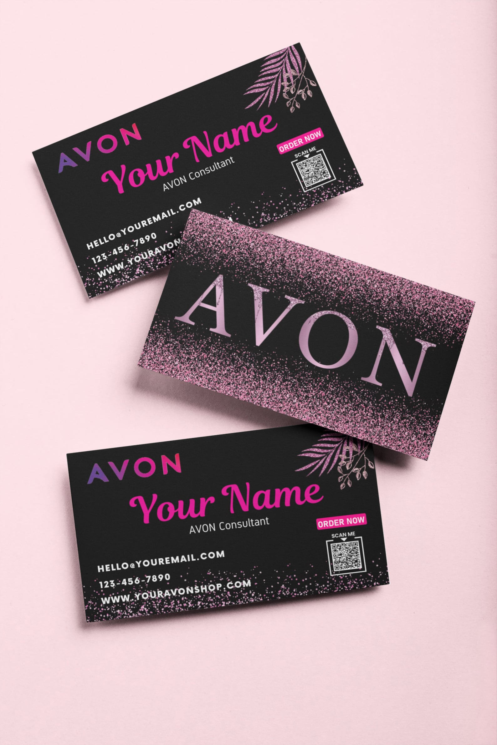 AVON Business Cards, Personalized Avon Business Card, Printable Avon ...