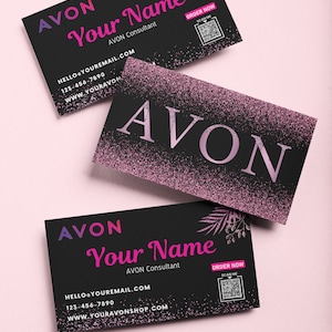 AVON Business Cards, Personalized Avon Business Card, Printable Avon ...