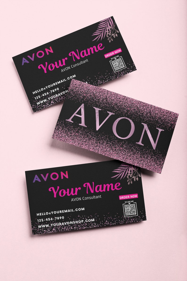 AVON Business Cards, Personalized Avon Business Card, Printable Avon ...
