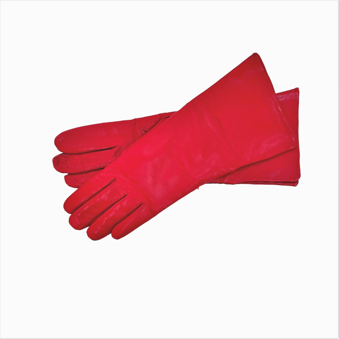 Vintage MADOVA Firenze Italy Luxury Red Leather Gloves - Etsy