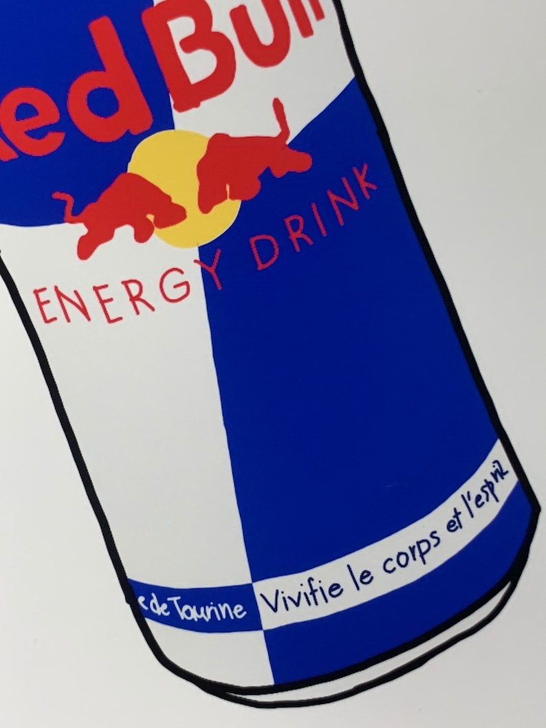 Red Bull Cartoon Print - Etsy