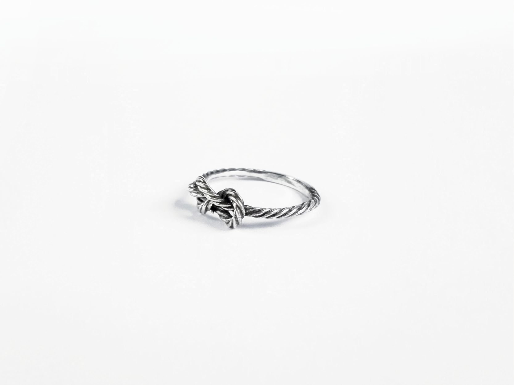 Sterling Silver Infinity Ring Infinity Knot Ring Silver Rope Etsy