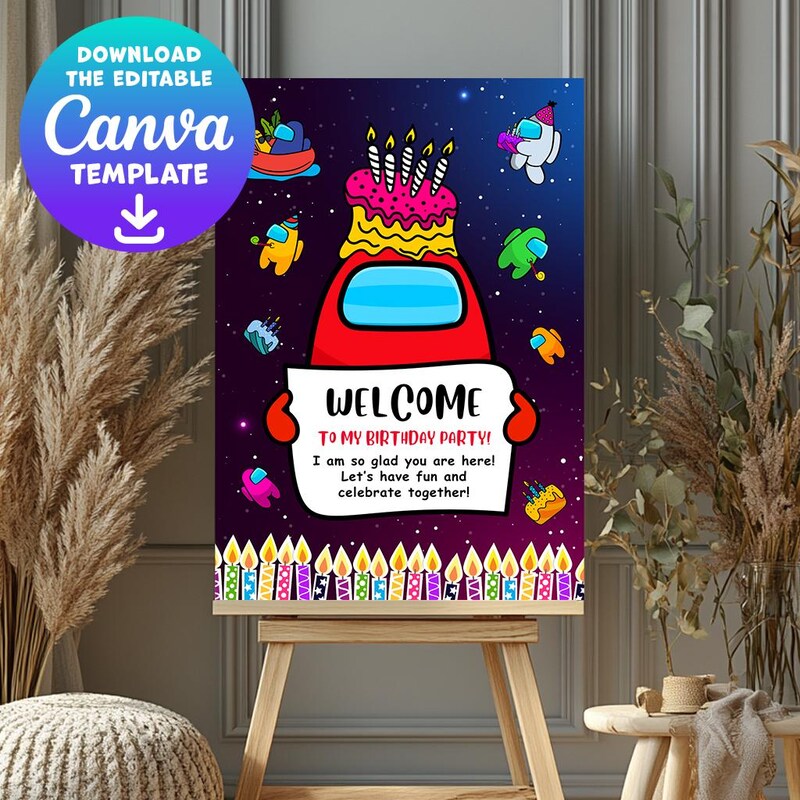 Among Us Birthday Banner - Etsy