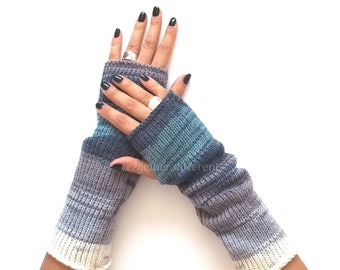 Blue Arm Warmers - Etsy