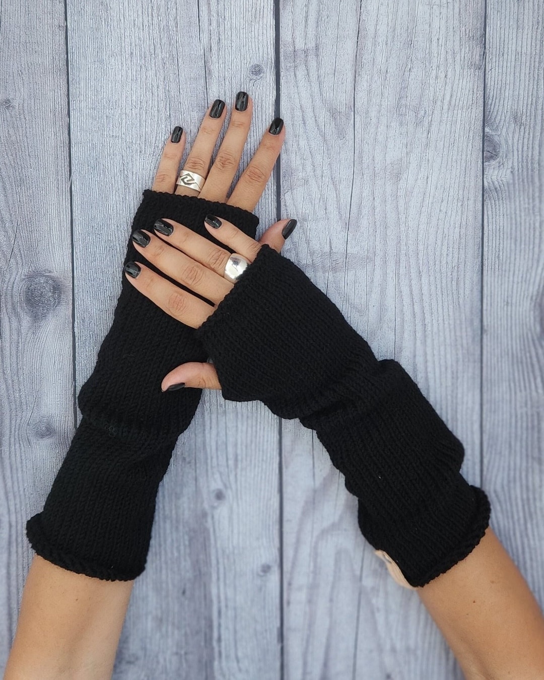 Knitted Fingerless Gloves Womens Mittens Gloves Arm Warmers Women ...