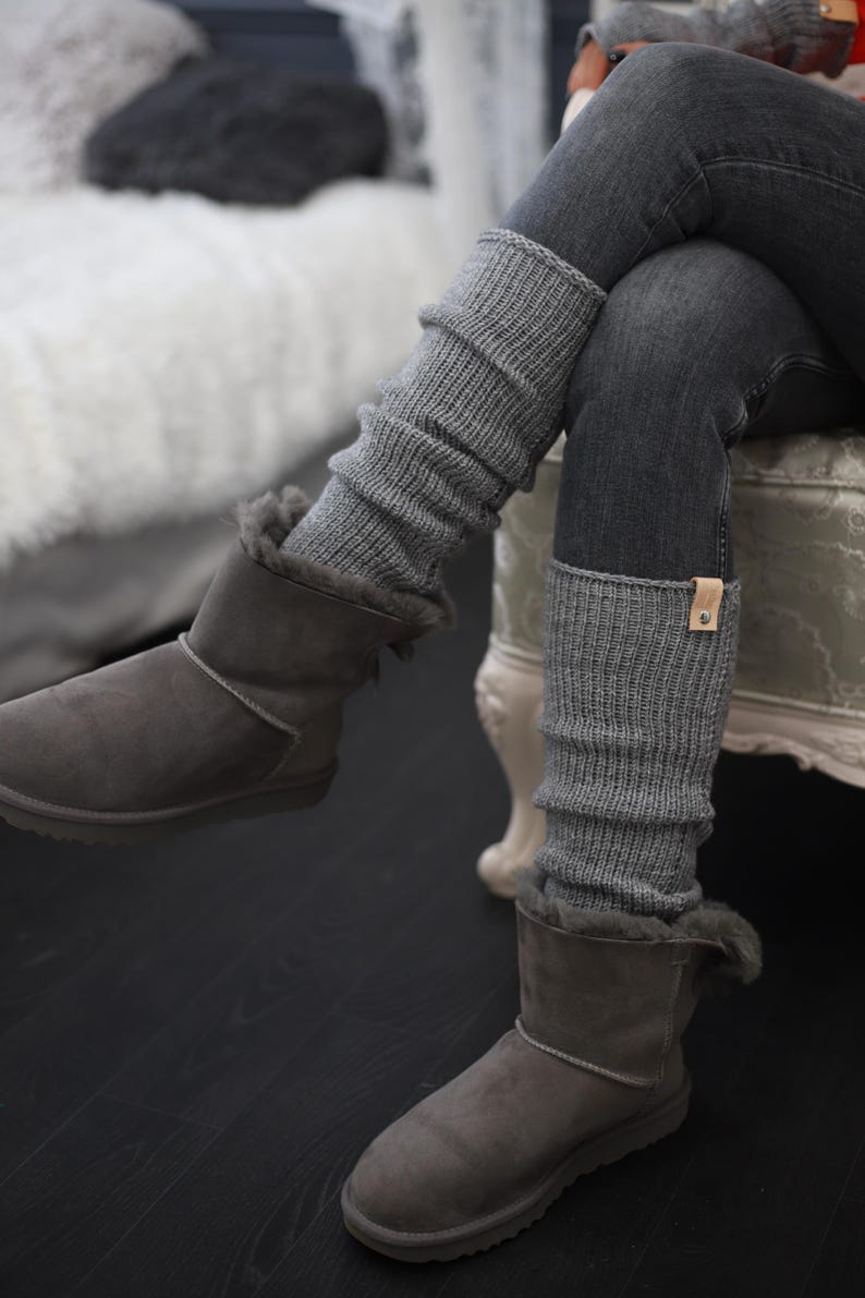 Thigh High Legwarmers - Chunky Leg Warmer - Wool Boot Cuffs - Winter ...