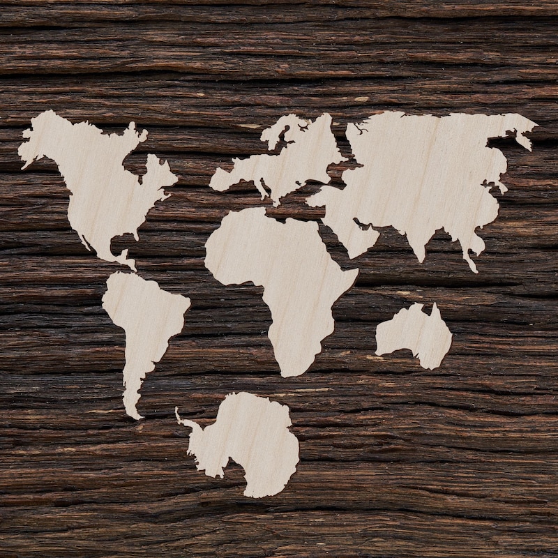 Rustic World Map - Etsy