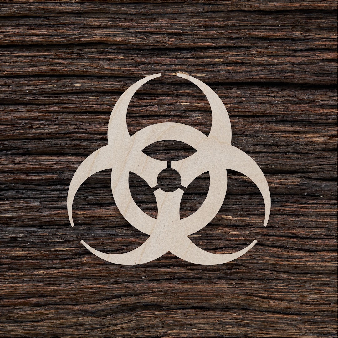 Wooden Biohazard for Crafts and Decorations - Biohazard Sign ...