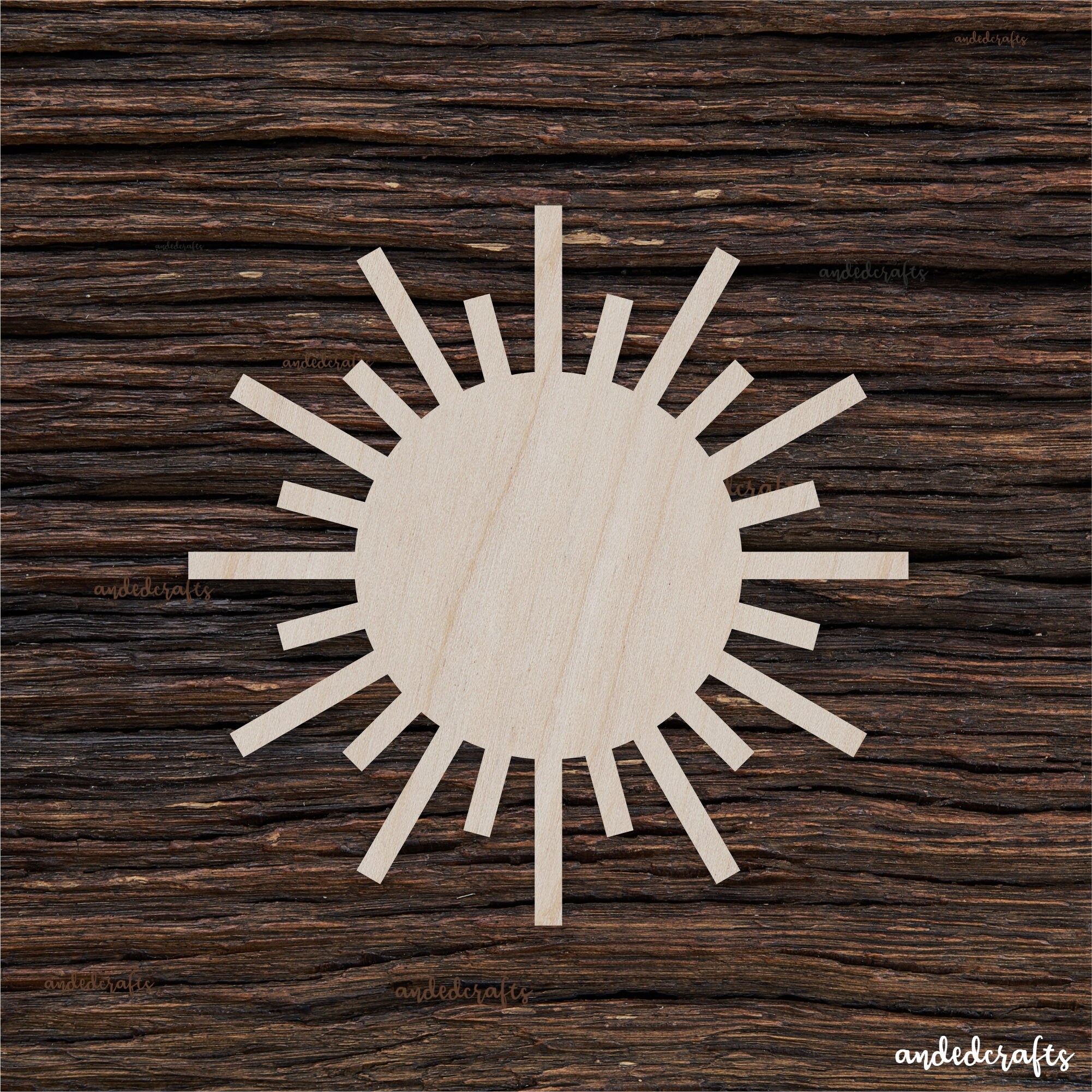 Wooden Sun Shape for Crafts and Decoration - Laser Cut - Sun Cutout ...