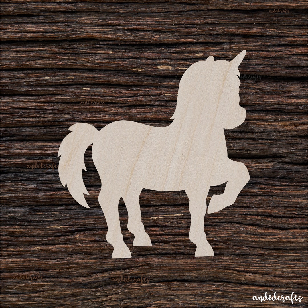 Wooden Unicorn for Crafts and Decorations - Wooden Blanks - Craft ...