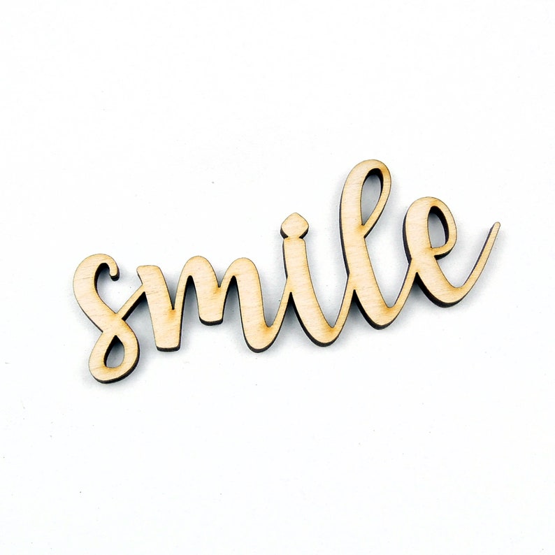 Wooden Smile Sign Shape for Crafts and Decoration Laser Cut - Etsy