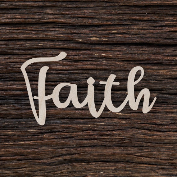 Wooden Word Faith for Crafts and Decorations Faith Over Fear | Etsy