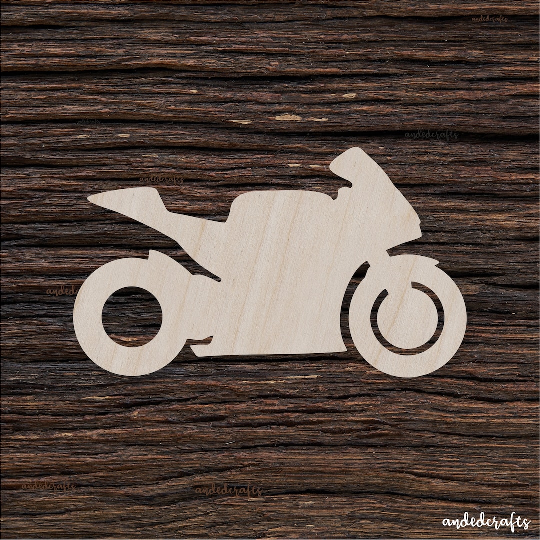 Wooden Motorcycle Shape for Crafts and Decoration - Laser Cut ...