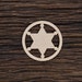 Wooden Round Sheriff Badge Shape for Crafts and Decoration - Laser Cut ...