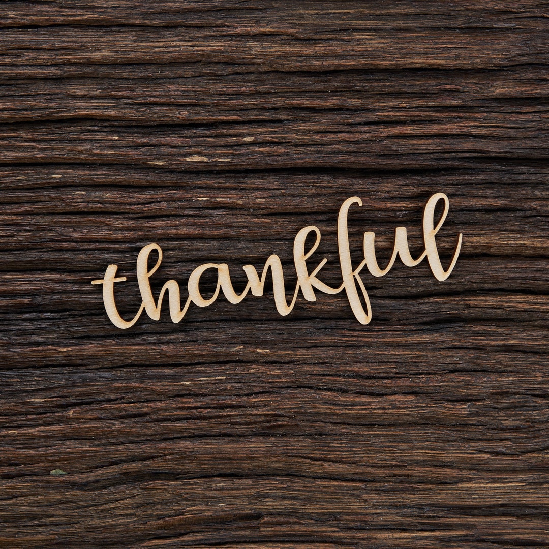 Wooden Thankful Sign Shape for Crafts and Decoration - Laser Cut ...