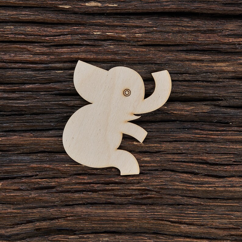 Wooden Elephant for Crafts Laser Cut Elephant Lover Gift | Etsy