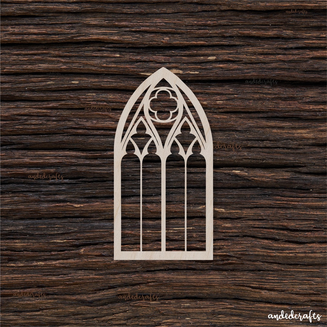 Wooden Gothic Window for Crafts and Decorations - Wooden Blanks - Craft ...
