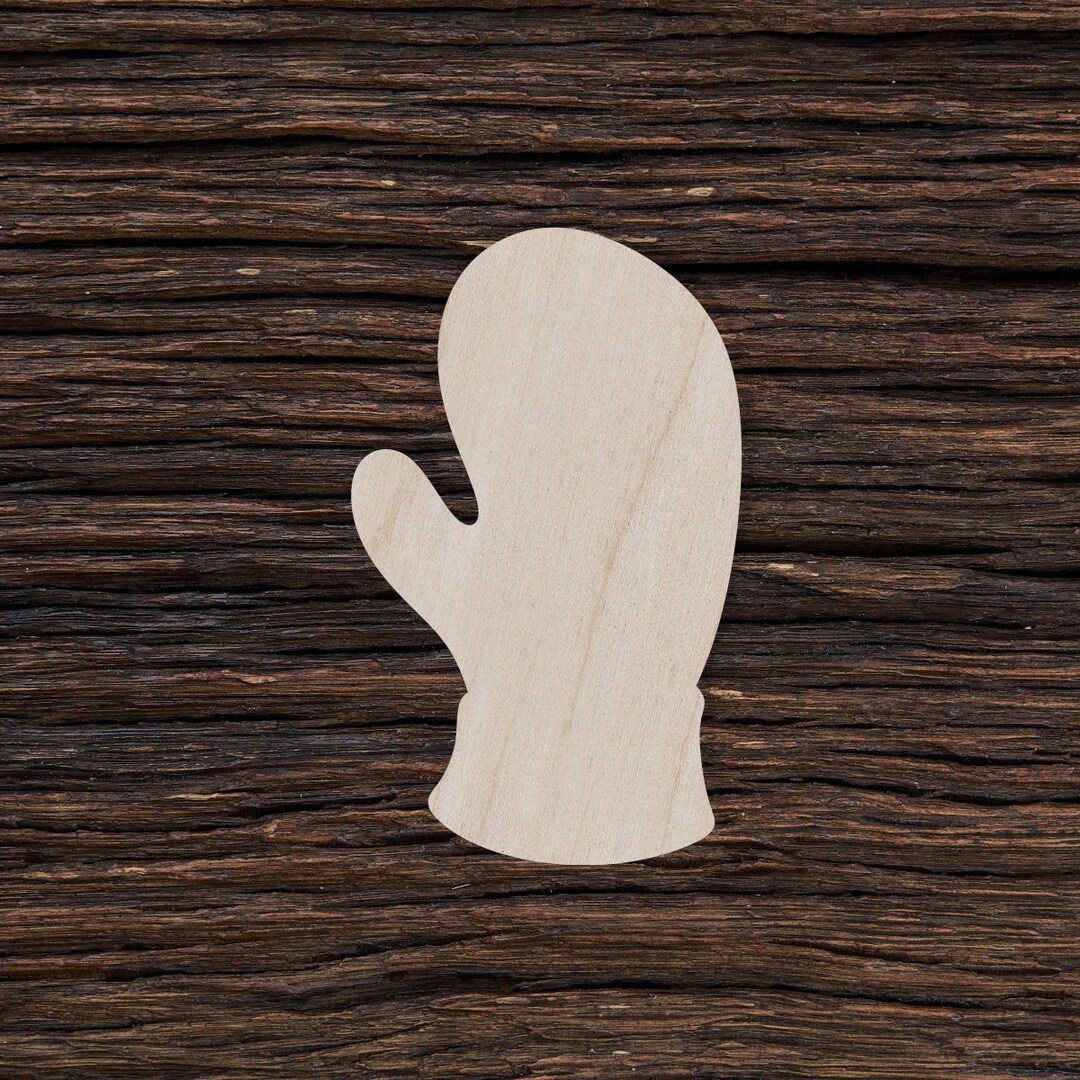 Wooden Mitten for Crafts and Decorations - Mitten Cut Out - Mitten ...