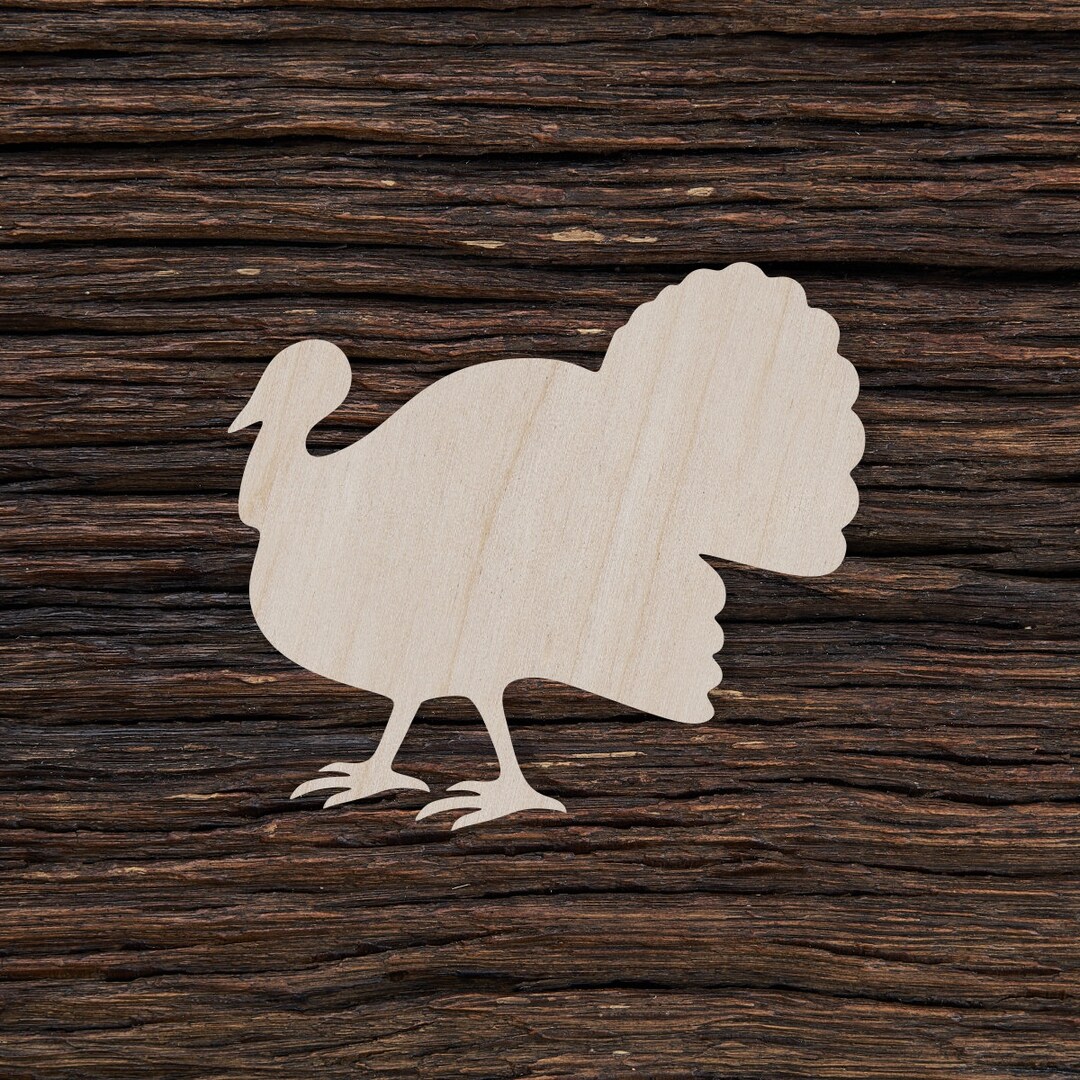 Wooden Turkey for Crafts and Decorations - Turkey Cut Out - Turkey ...