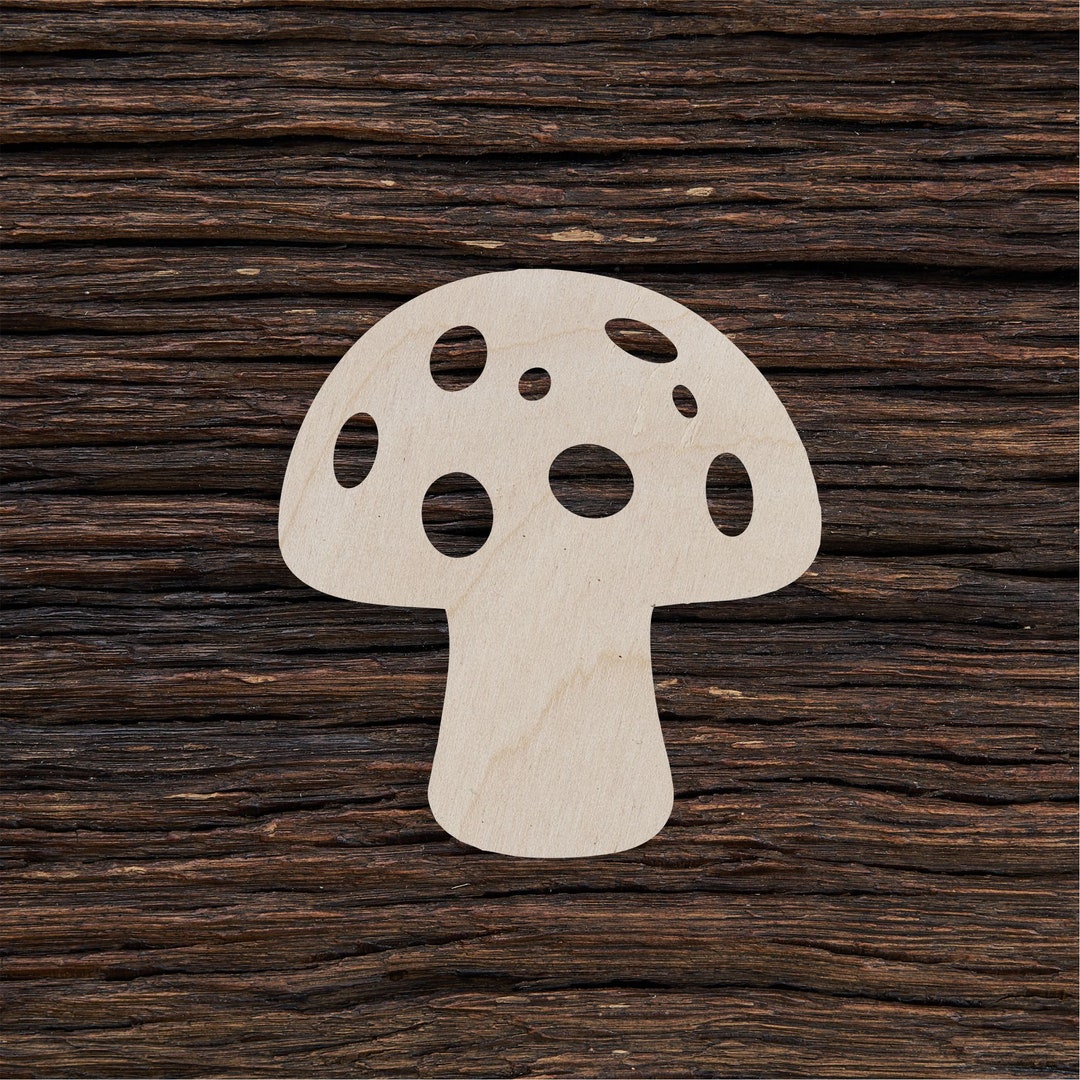 Wooden Mushroom Shape for Crafts and Decoration - Laser Cut - Mushrooms ...